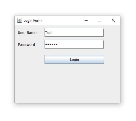 Java swing login form with database connection source code download