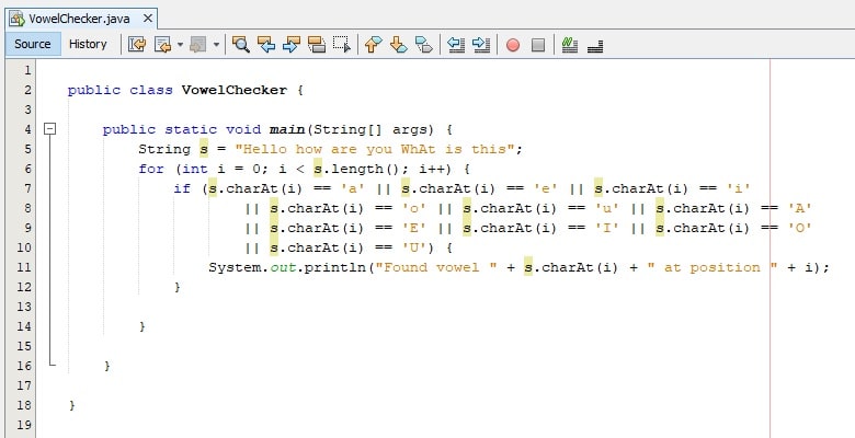 Java Program To Print Vowels In A String Ebhor