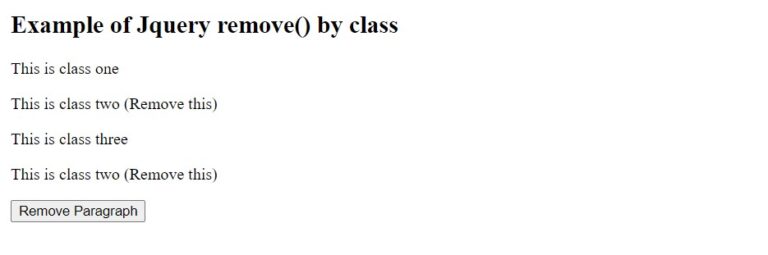  Jquery Remove Element Remove Text HTML Div Image Table Ebhor