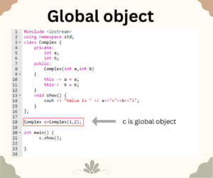 Local object and global object in C++ - Ebhor.com